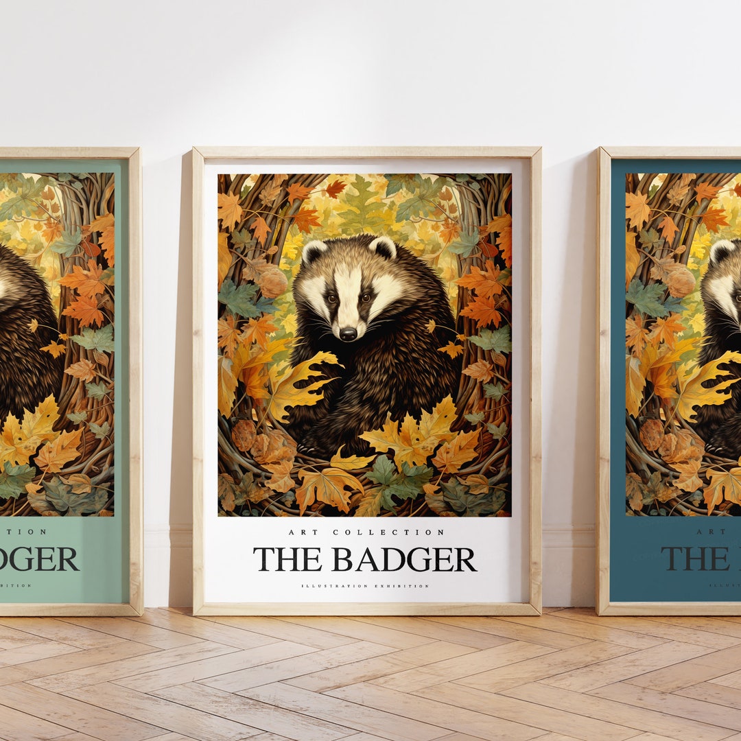 The Badger Poster - the Badger Art - the Badger Print - Any Size - Etsy