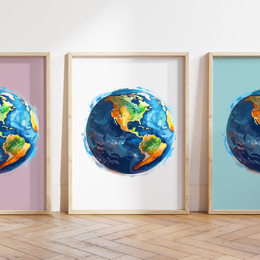 Any Colour - Planet Earth Print - Planet Earth Poster - Kids Space ...
