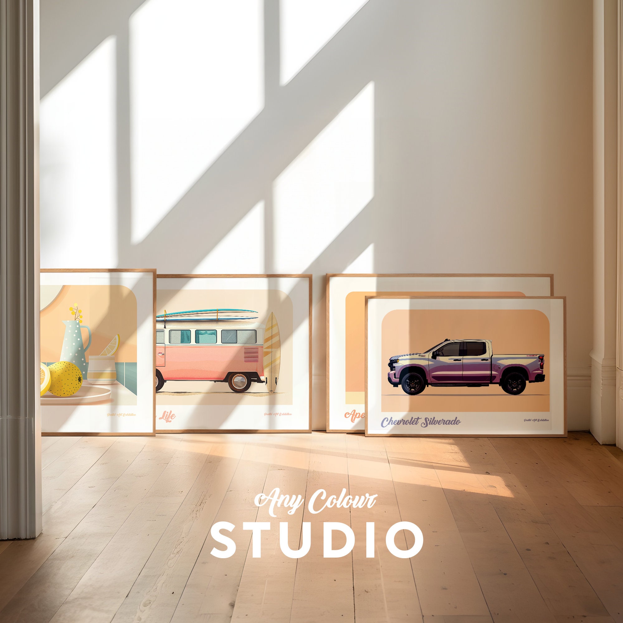 Chevrolet Silverado Truck Landscape Print, Light-duty Truck Poster ...