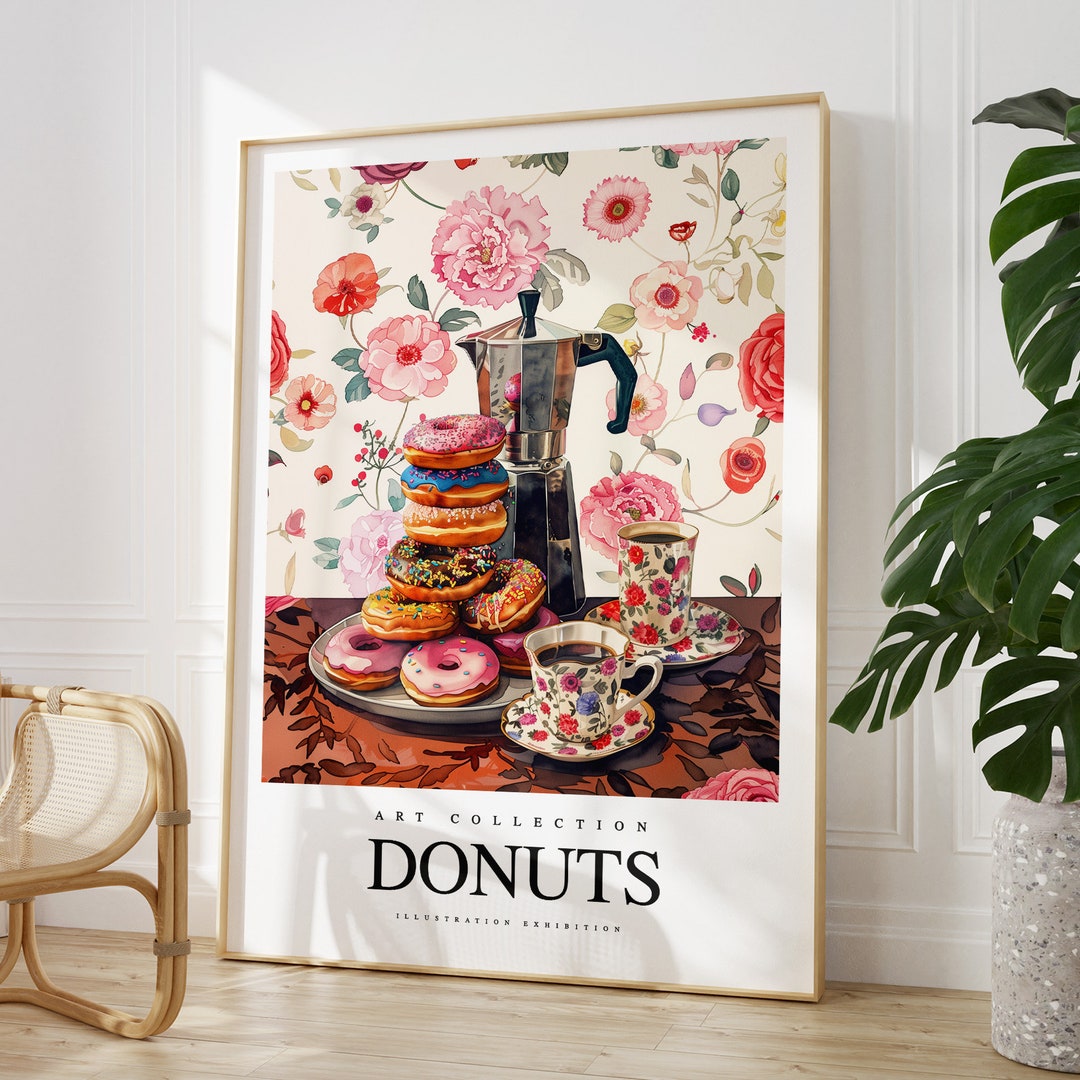 Any Colour - Donuts - Bakery Print - Bakery Poster - Bakery Art ...