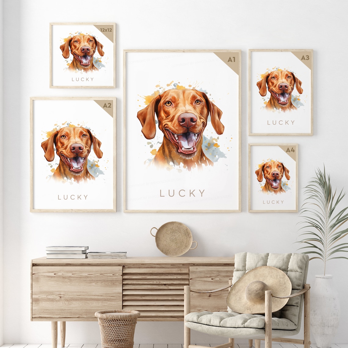Custom Dog Poster Vizsla Dog Poster Vizsla Dog Print - Etsy