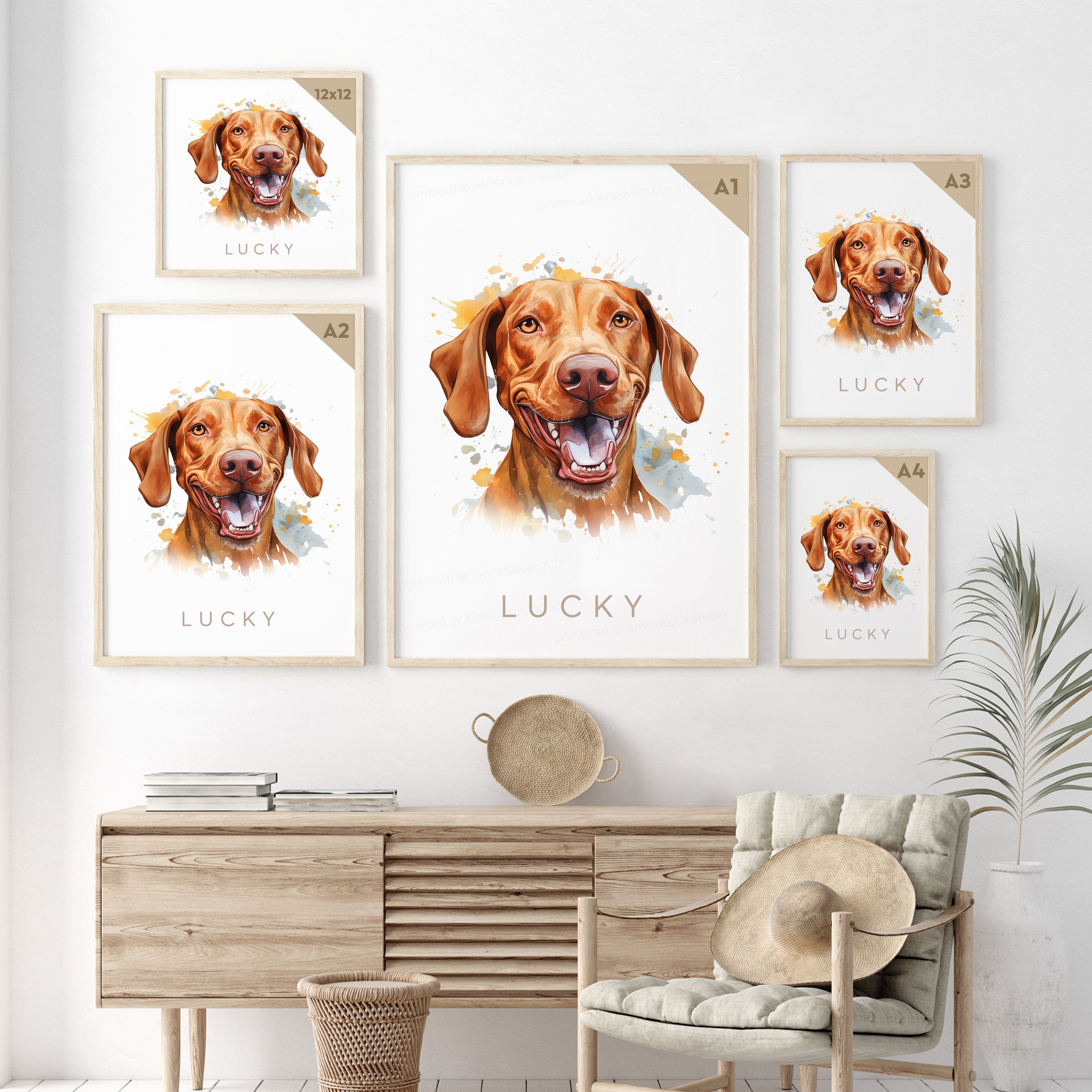 Custom Dog Poster Vizsla Dog Poster Vizsla Dog Print - Etsy