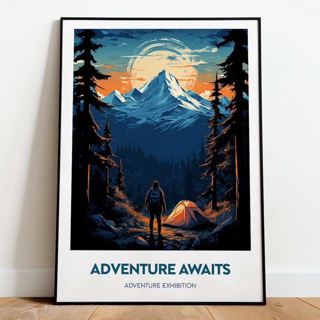 Any Colour - Adventure Print - Camping Adventure Poster - Travel Print ...