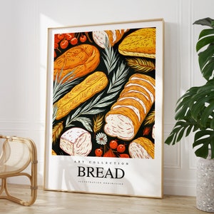 Any Colour - Bread Print - Bread Poster - Bread Art - Kitchen Print ...