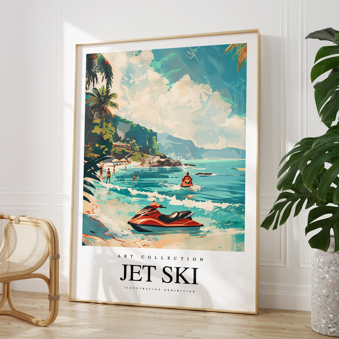 Any Colour - Jet Ski Print - Beach Sports Poster - Beach Sports Art ...