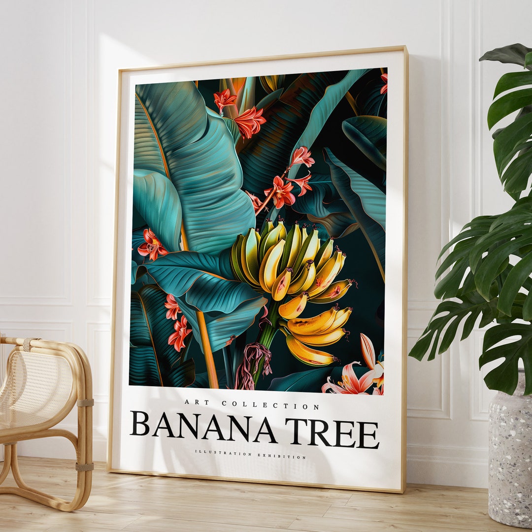 Any Colour - Banana Tree Print - Banana Tree Poster - Banana Tree Art ...