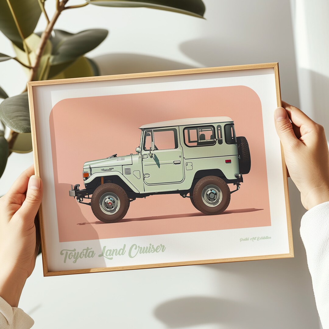 Toyota Land Cruiser Landscape Print, Toyota Poster, Toyota Wall Art ...