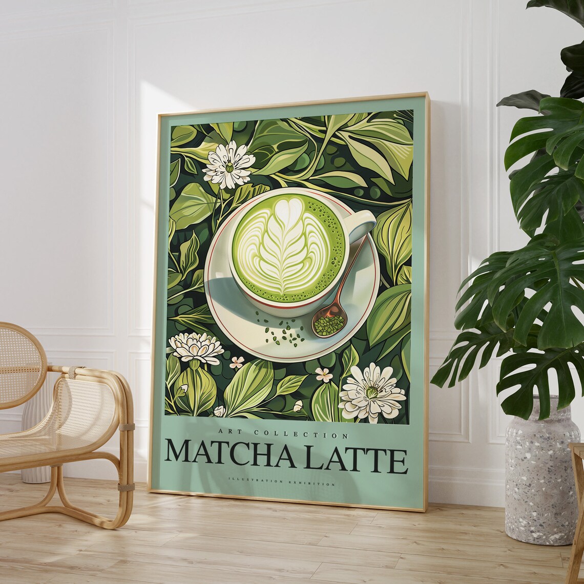 Any Colour - Matcha Latte Tea Print - Tea Drink Poster - Tea Art ...