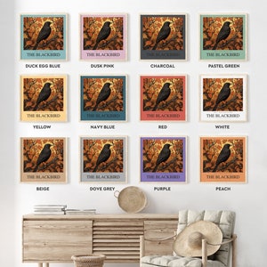 Blackbird Poster Blackbird Print Blackbird Art Bird Art Birds Print Any ...