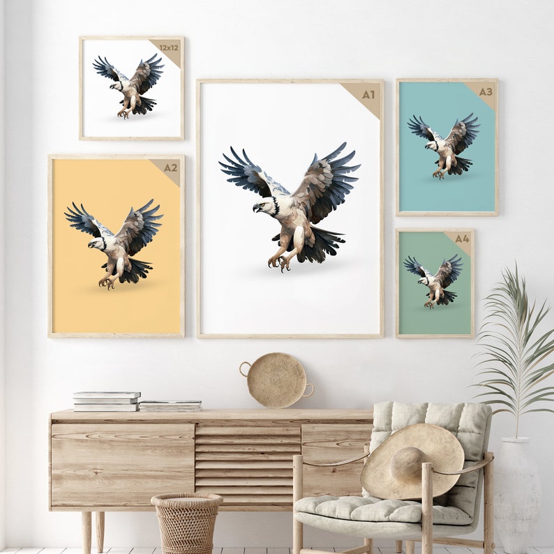 Any Colour Harpy Eagle Print Harpy Eagle Poster Vulture - Etsy