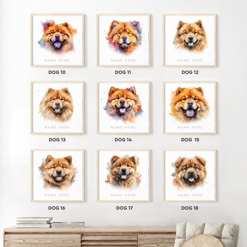 Custom Dog Poster Chow Chow Poster Chow Chow Dog Print Chow Chow Puppy ...