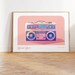 Boom Box Landscape Print, Boom Box Poster, Boom Box Wall Art, Items and ...