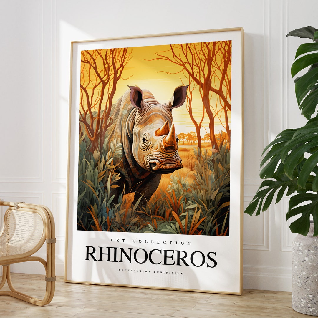 Any Colour - the Rhinoceros Print - the Rhinoceros Poster - Vintage ...