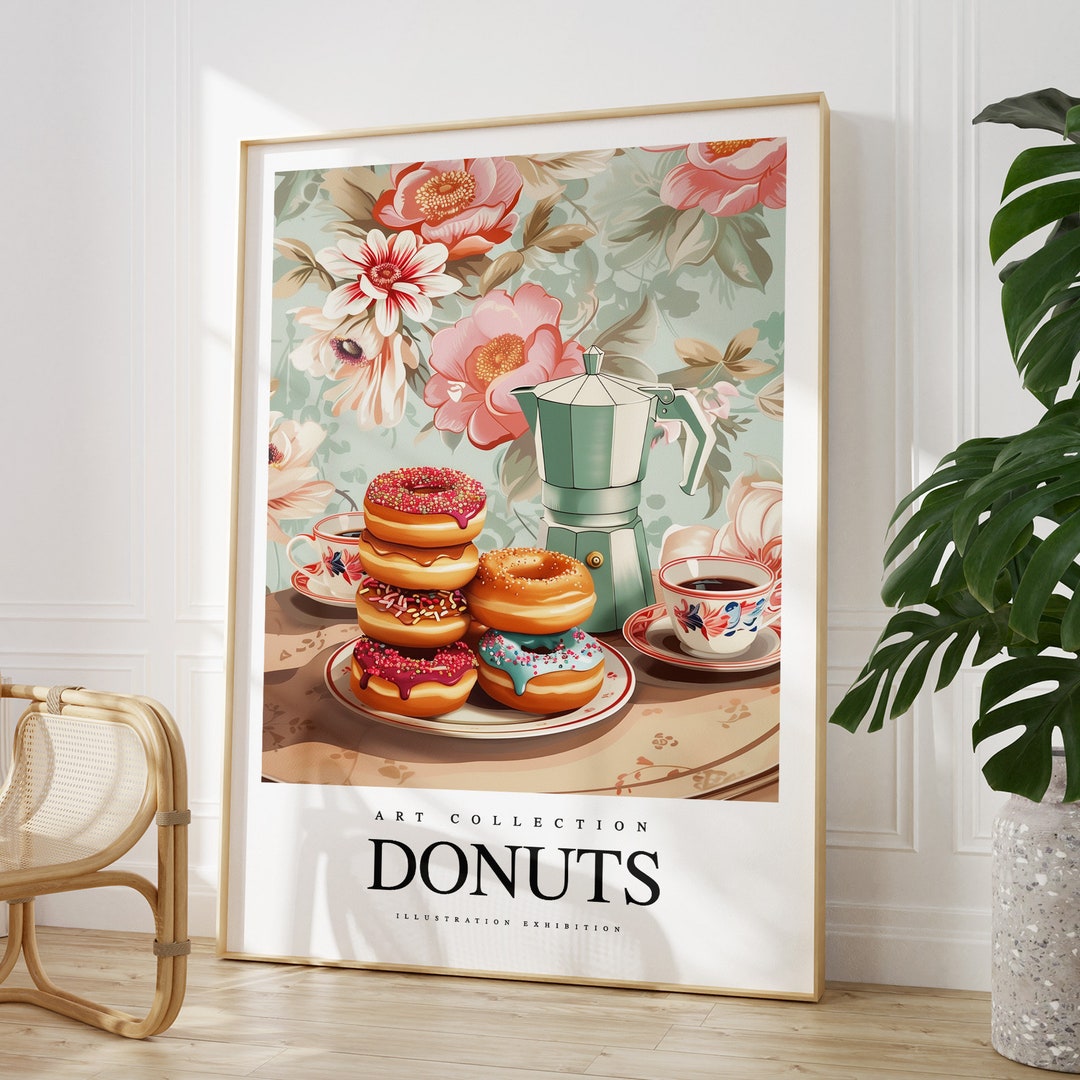 Any Colour - Donuts - Bakery Print - Bakery Poster - Bakery Art ...