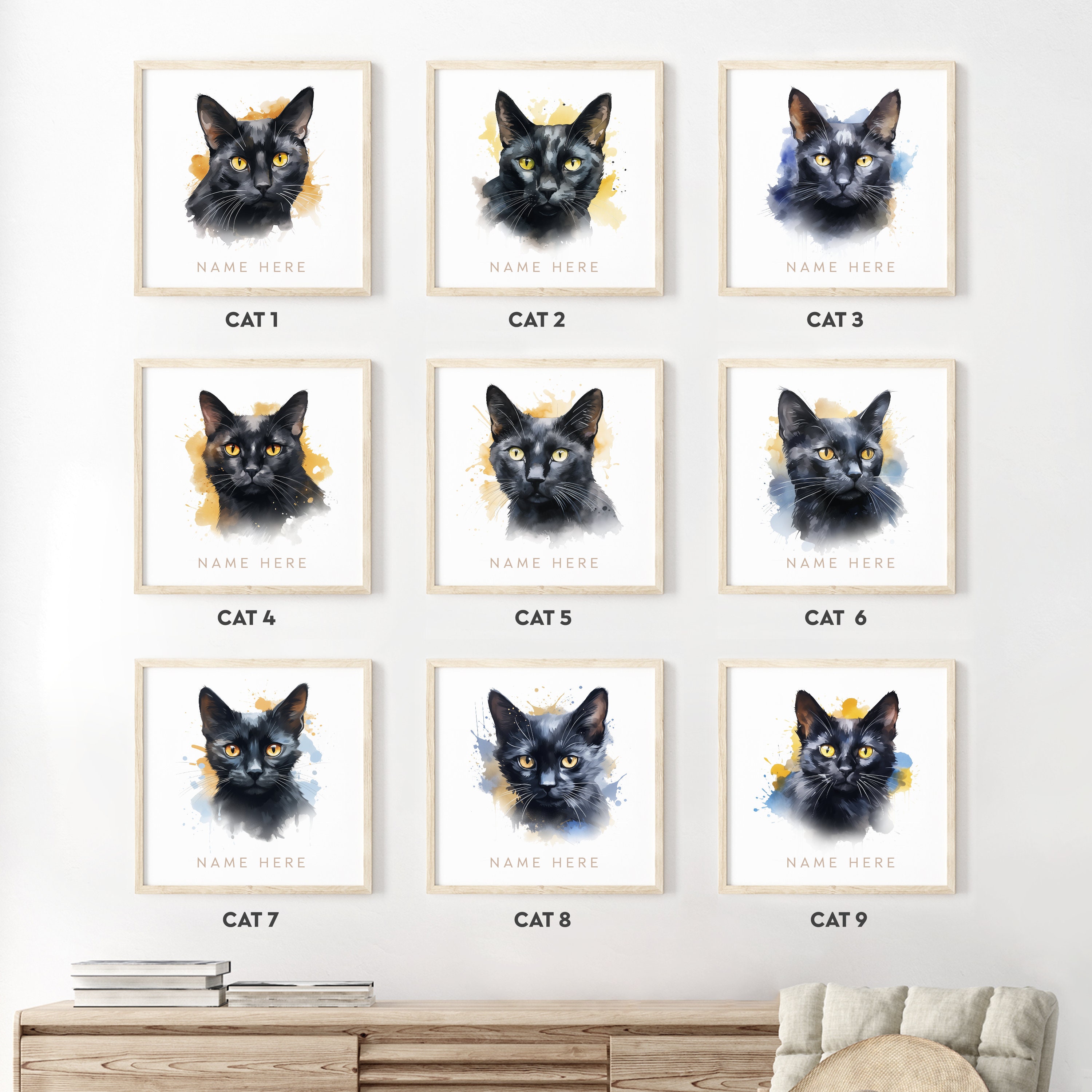 Custom Cat Poster Bombay Cat Poster Bombay Cat Print - Etsy