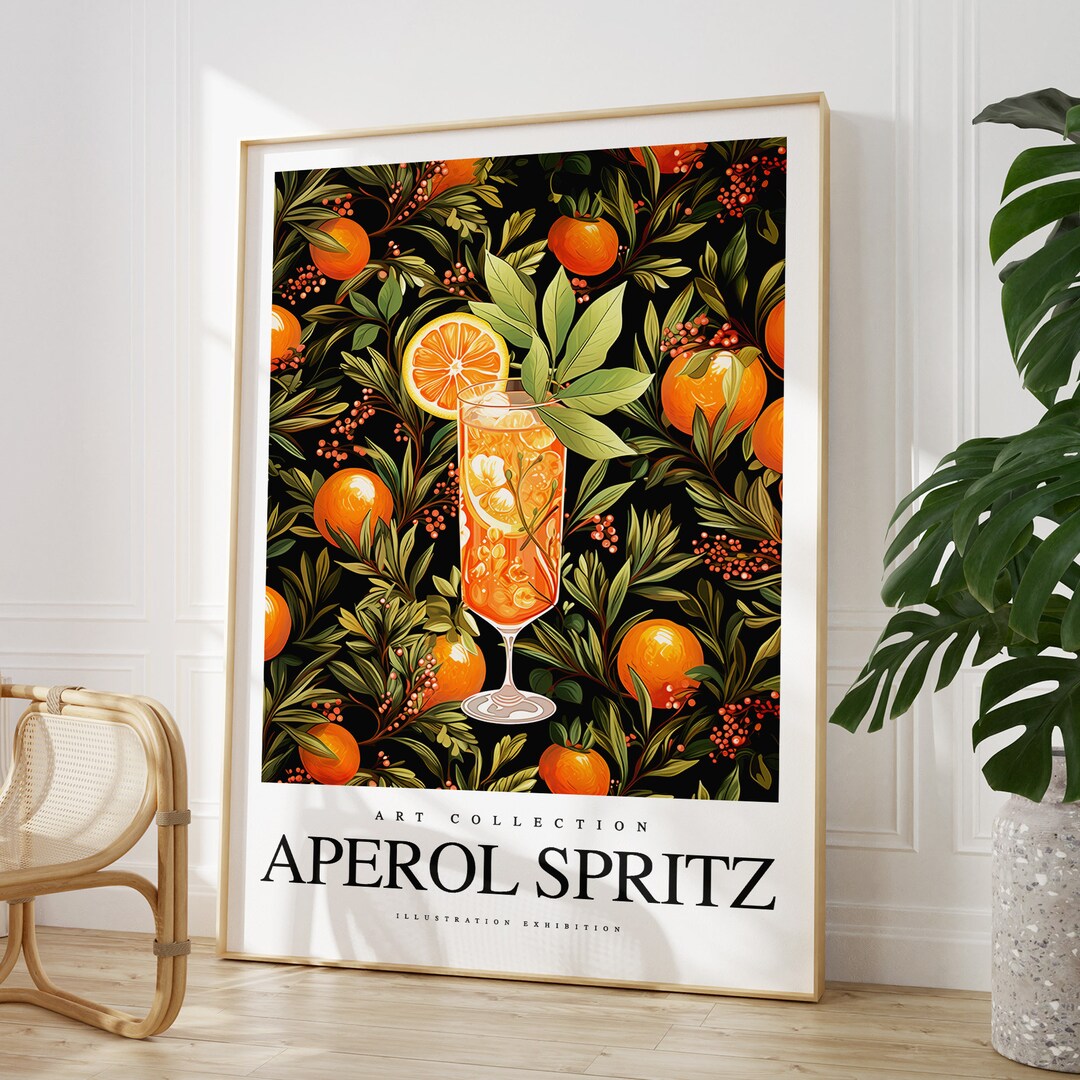 Any Colour - Aperol Spritz Cocktail Print - Aperol Spritz Poster ...
