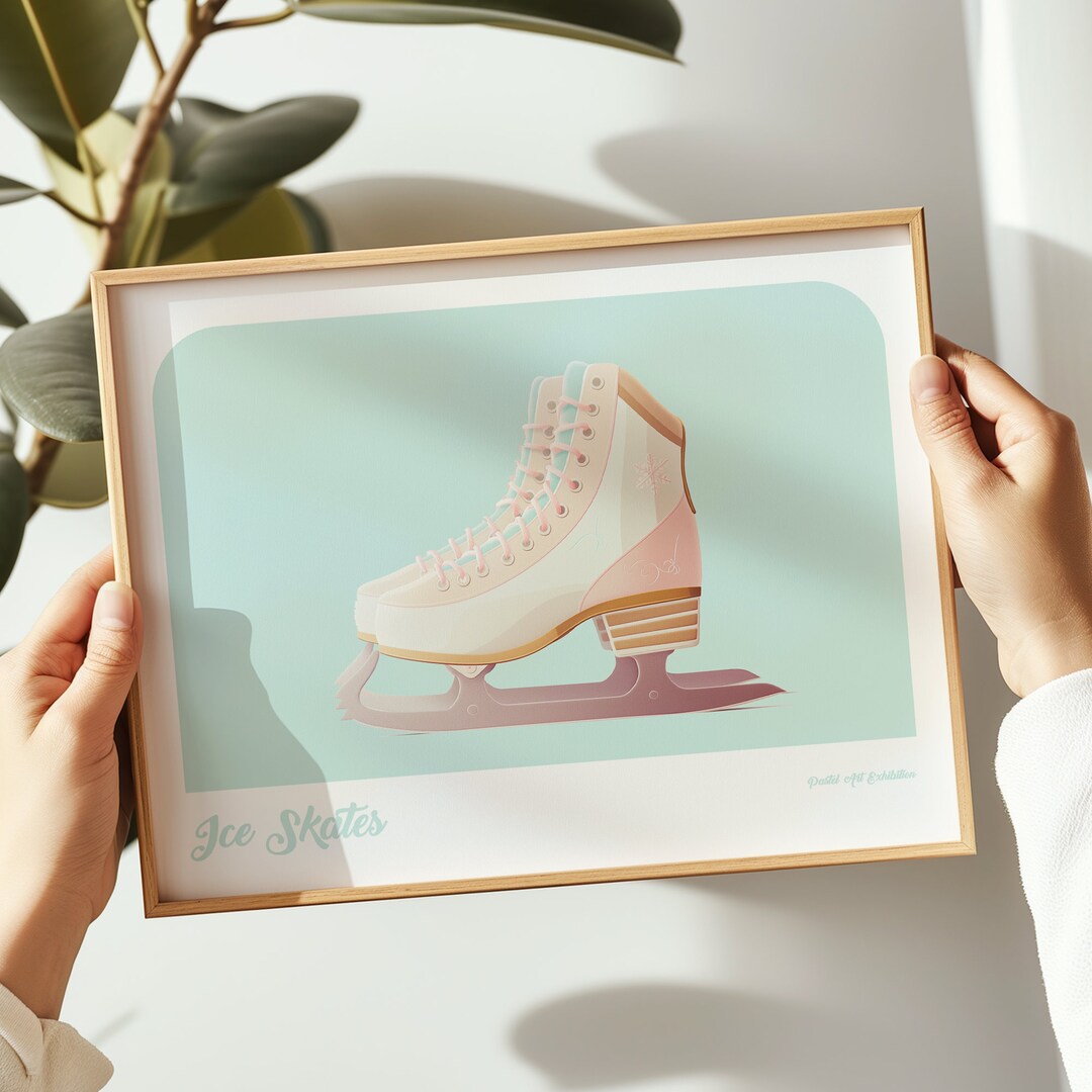 Ice Skates Landscape Print, Ice Skates Poster, Ice Skates Wall Art ...