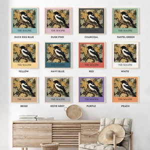 Magpie Poster - Magpie Print - Magpie Art - Bird Art - Birds Print ...