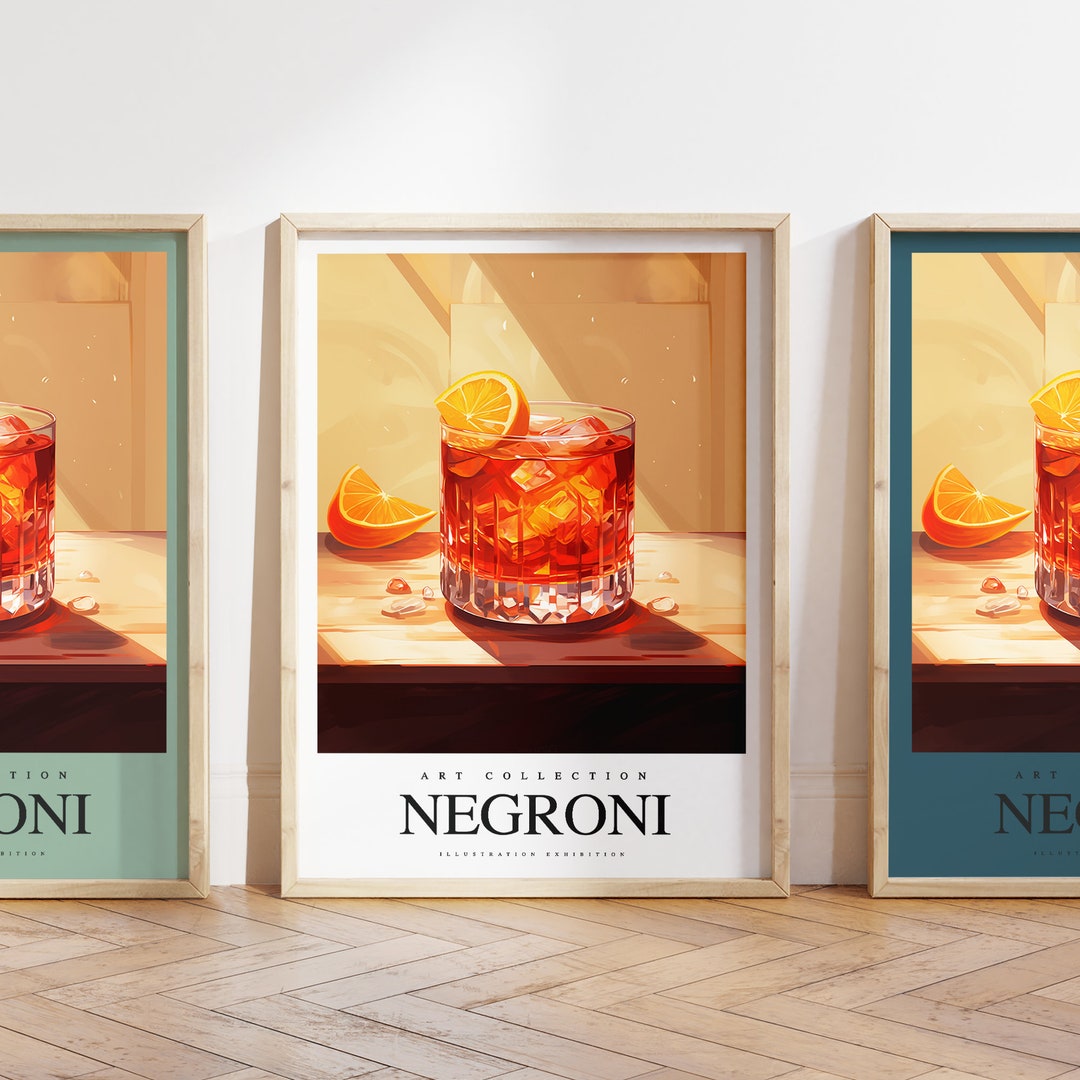 Any Colour - Negroni Print - Negroni Poster - Negroni Cocktail Art ...