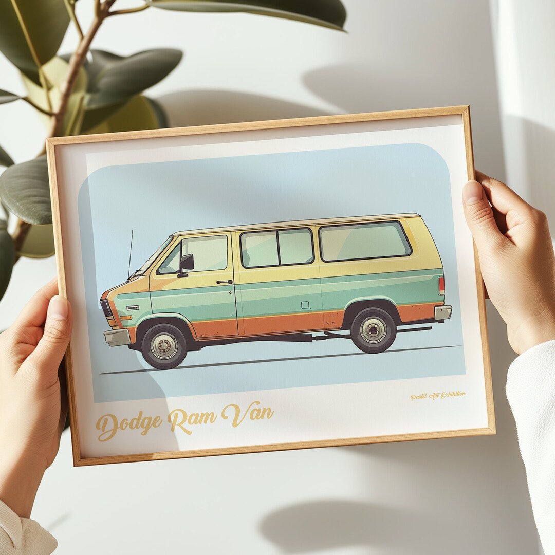 Dodge Ram Van Landscape Print, Dodge Ram Poster, Dodge Ram Wall Art ...