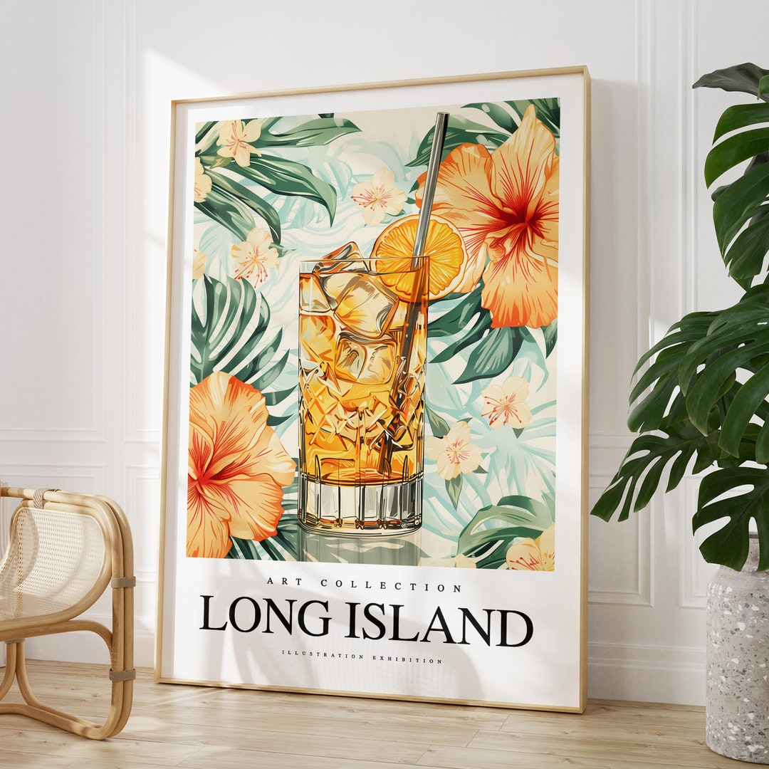 Any Colour - Long Island Cocktail Print - Long Island Drink Poster ...