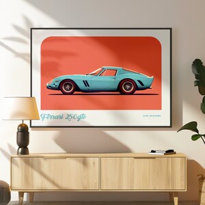 Ferrari 250 GTO Landscape Print, Ferrari Poster, Ferrari Wall Art ...