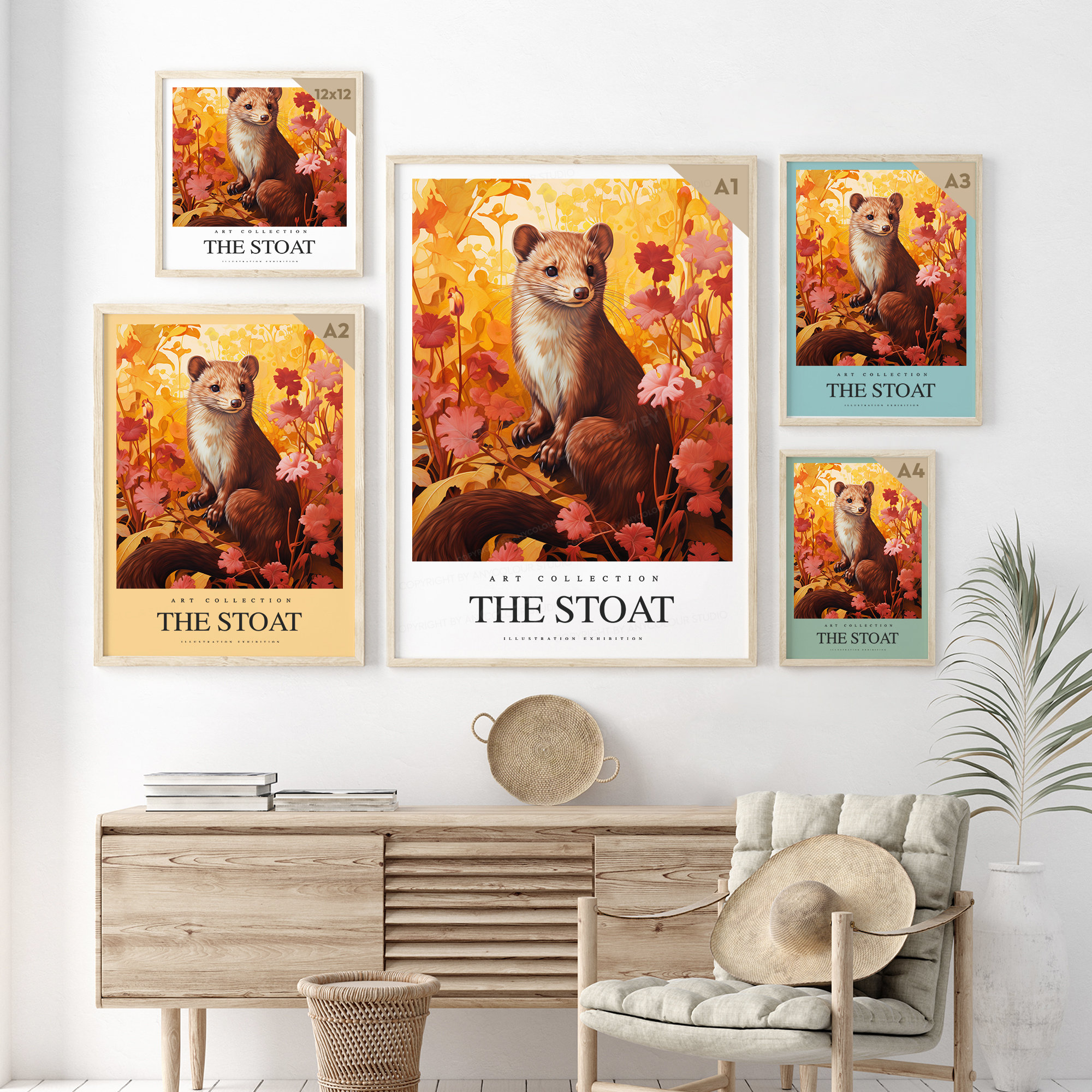 Stoat Poster Stoat Print Stoat Art Animal Art Animal - Etsy UK