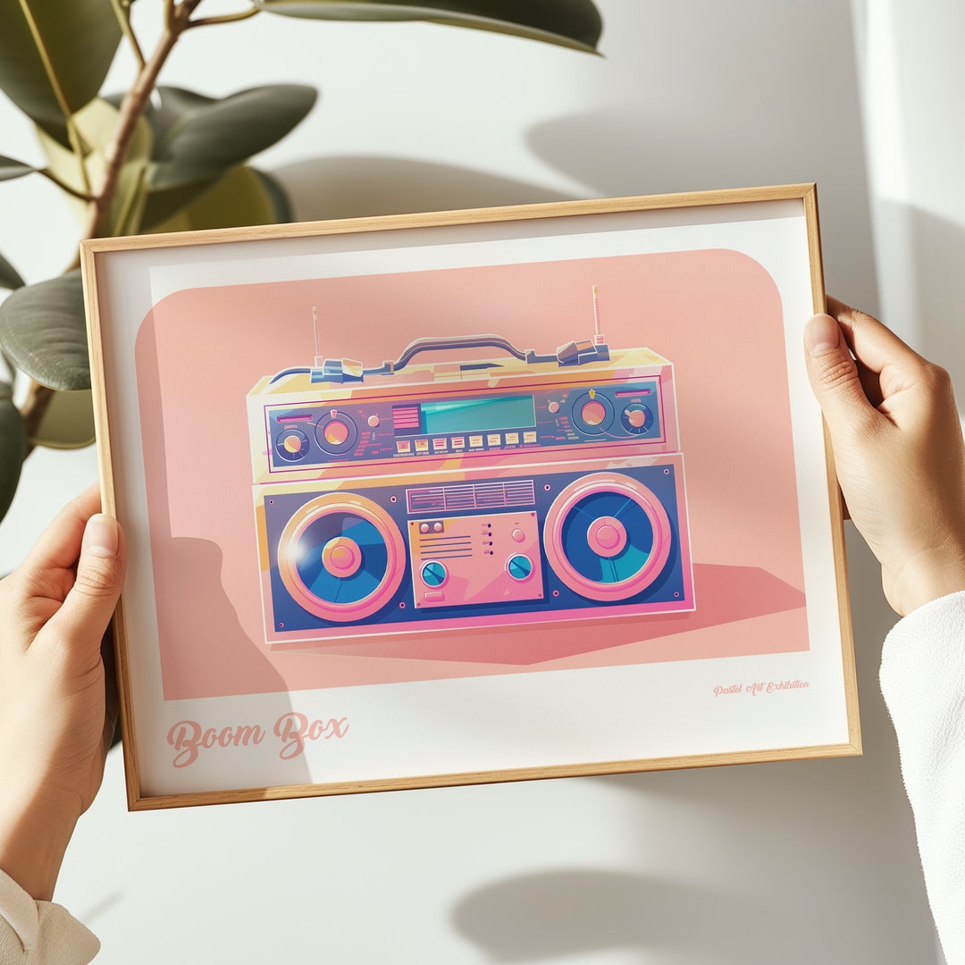 Boom Box Landscape Print, Boom Box Poster, Boom Box Wall Art, Items and ...
