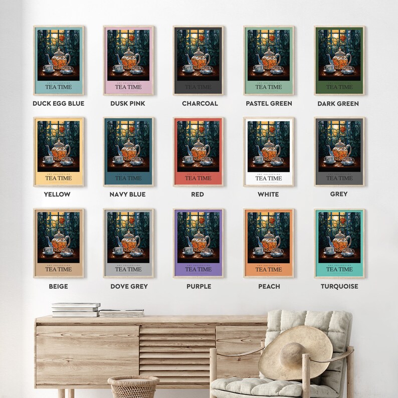 Any Colour Tea Print Tea Poster Tea Time Art Kitchen Print Cafe Art Any ...