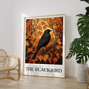 Blackbird Poster Blackbird Print Blackbird Art Bird Art Birds Print Any ...