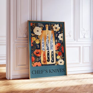 Any Colour - Chef's Knives - Kitchen Print - Kitchen Poster - Kitchen ...