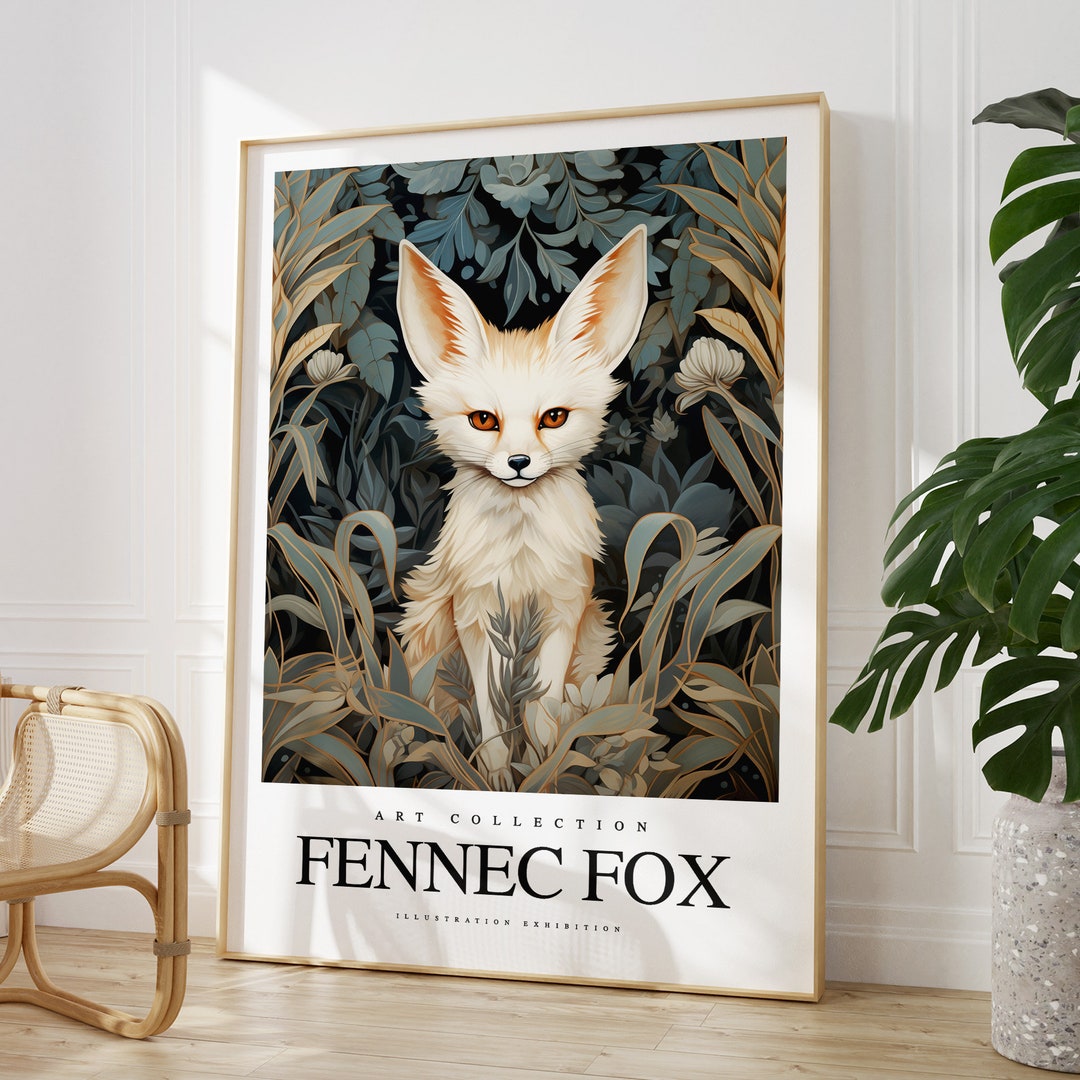 Any Colour - the Fennec Fox Print - the Fennec Fox Poster - Vintage ...