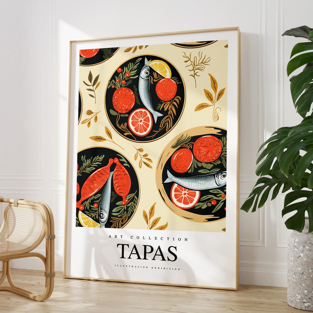 Any Colour - Tapas Print - Tapas Poster - Tapas Art - Kitchen Print ...