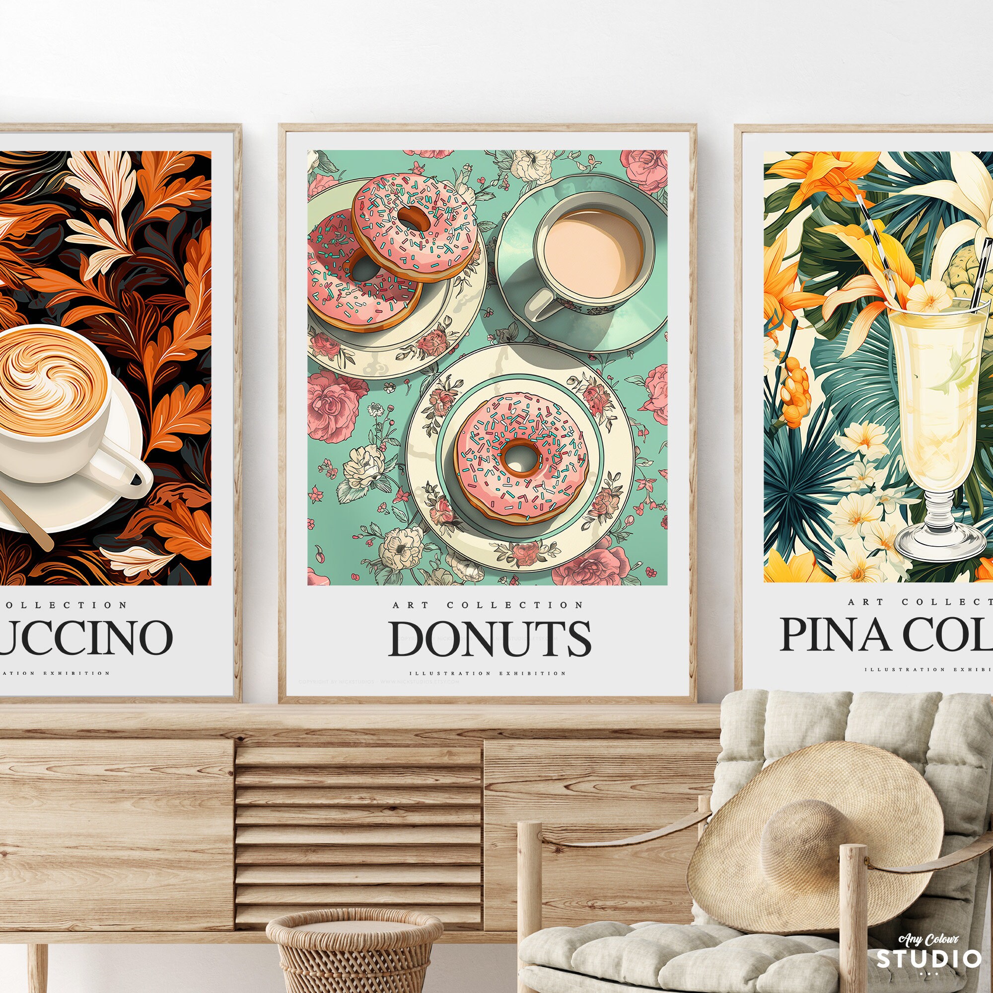 Any Colour - Donuts - Bakery Print - Bakery Poster - Bakery Art ...
