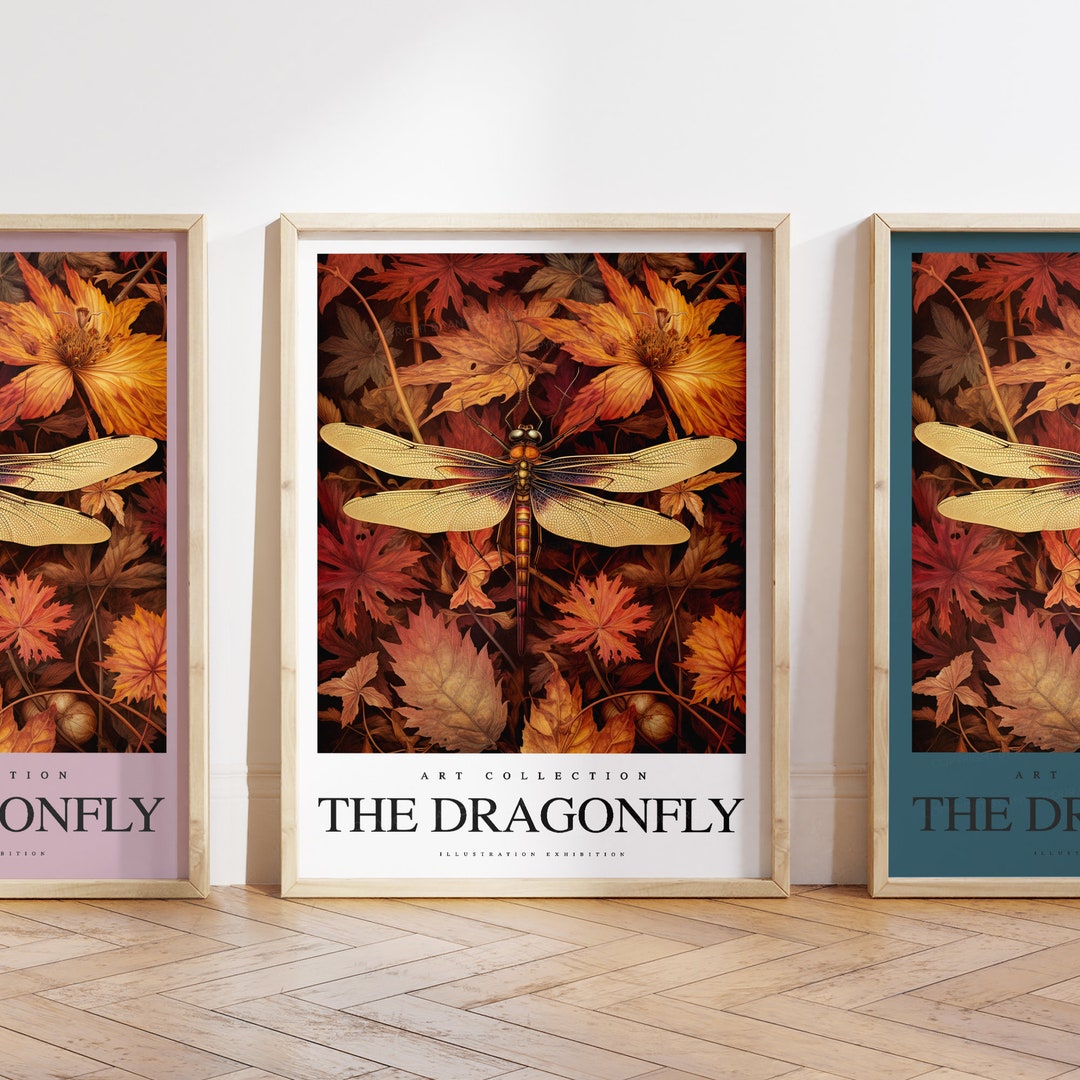 Dragonfly Poster - Dragonfly Print - Dragonfly Art - Insect Art ...
