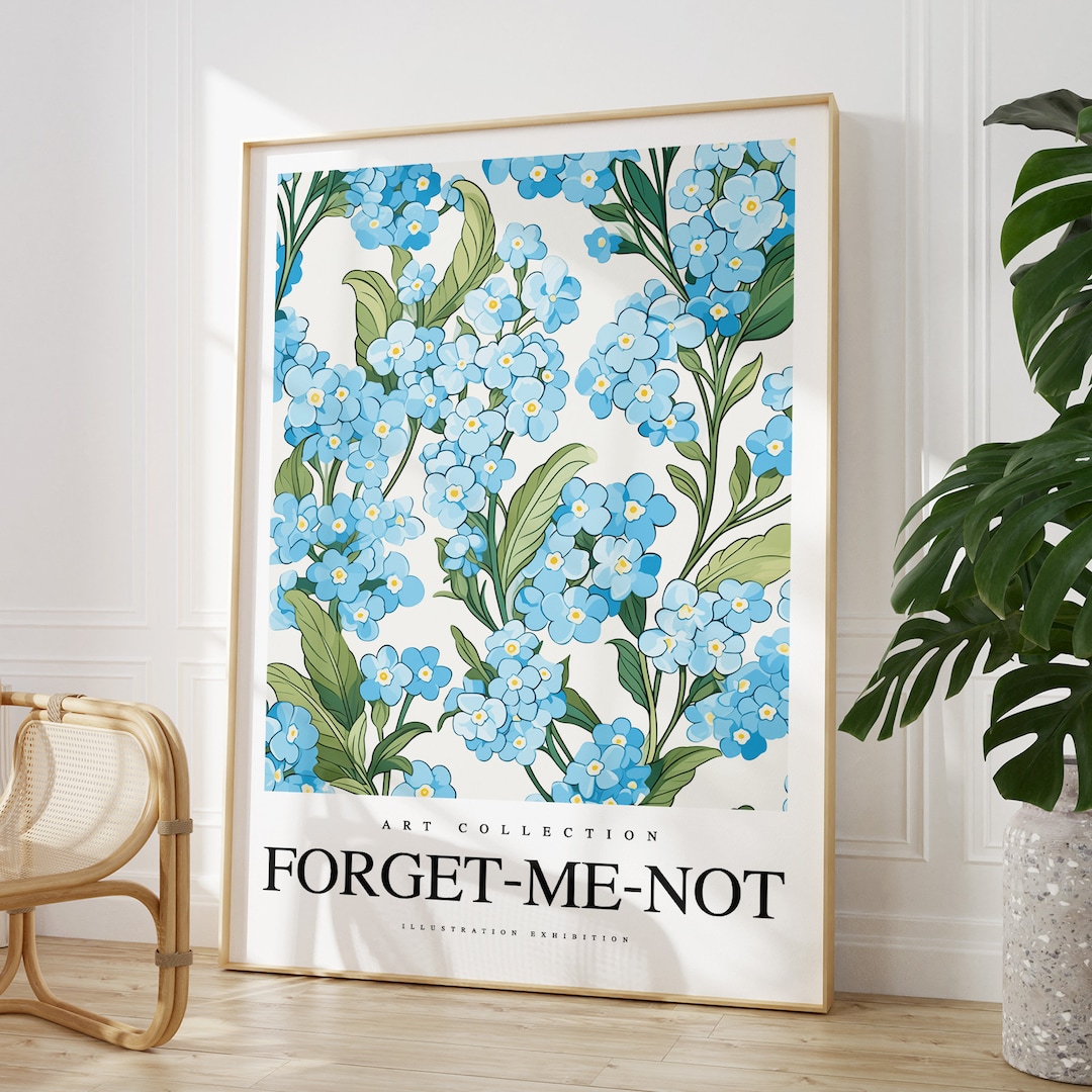 Any Colour - Forget-me-not Print - Forget-me-not Flowers Poster ...