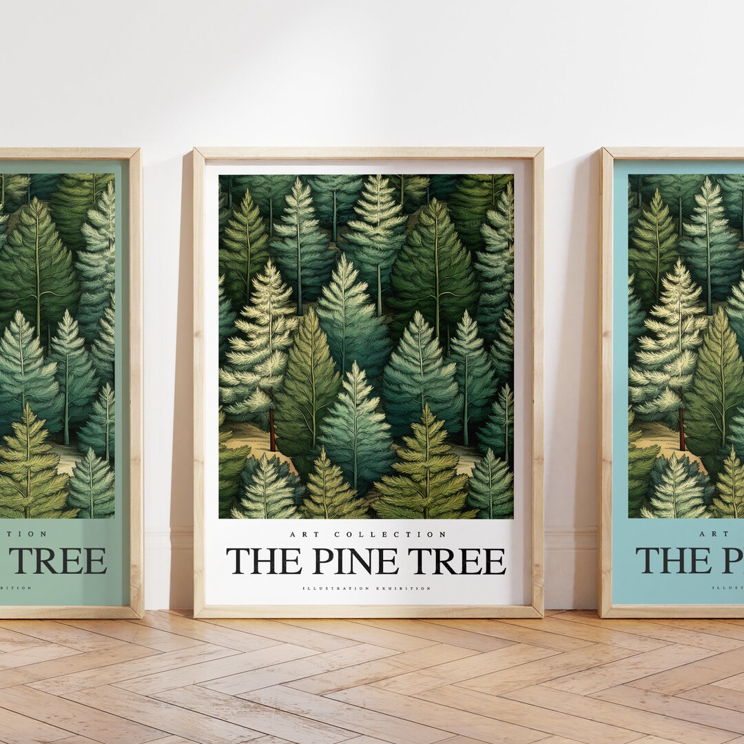 Any Colour - the Pine Tree Print - the Pine Tree Poster - Tree Art ...