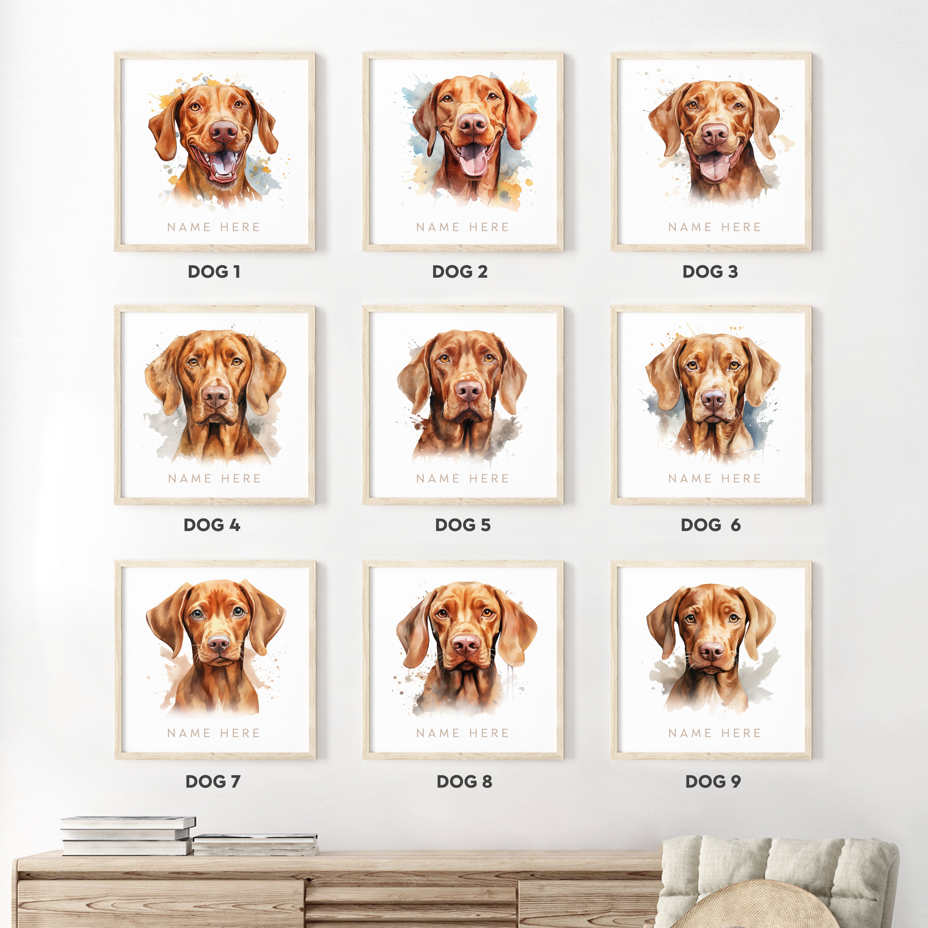 Custom Dog Poster Vizsla Dog Poster Vizsla Dog Print - Etsy