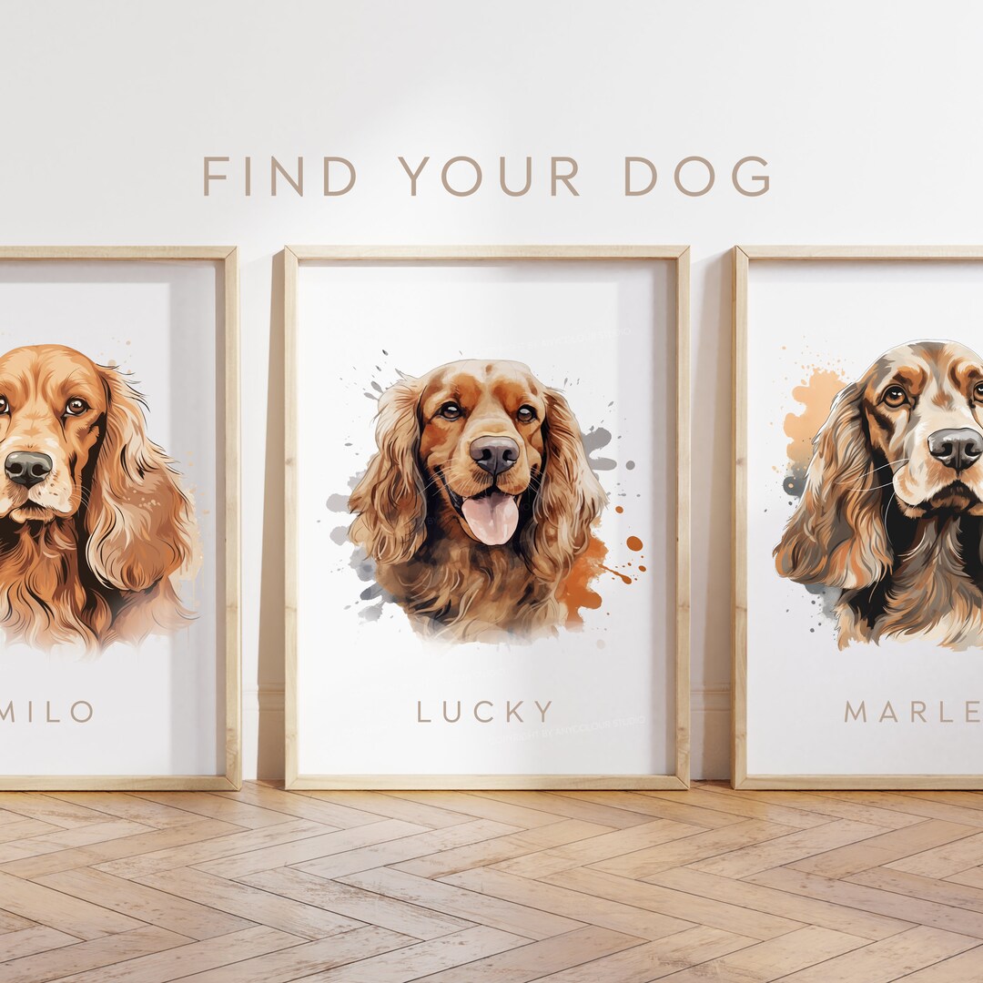 Custom Dog Poster - English Springer Spaniel Poster - English Springer ...