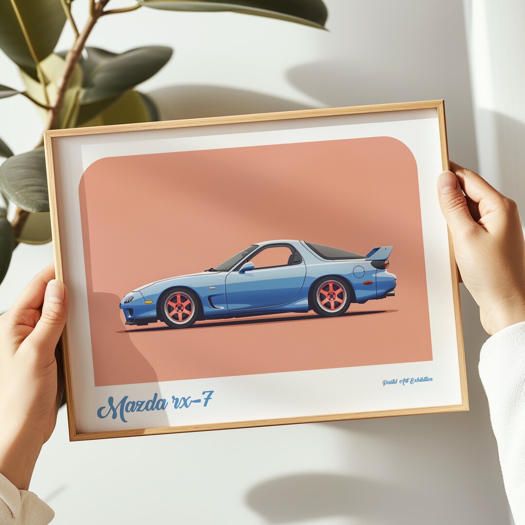 Mazda RX-7 Landscape Print, Mazda Poster, Mazda Wall Art, Mazda ...