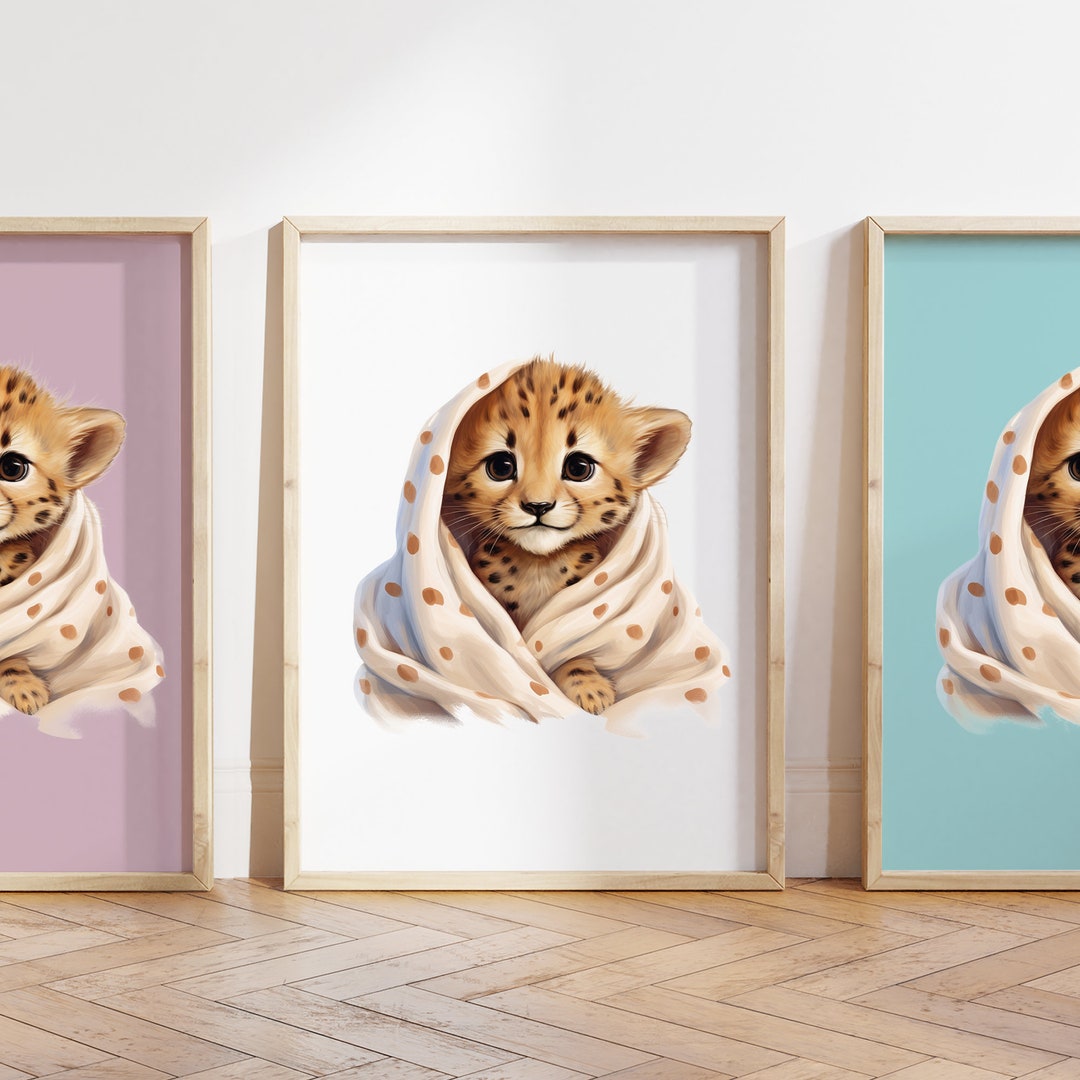 Any Colour - Cheetah Cub Print - Baby Cheetah Poster - Baby Animal ...