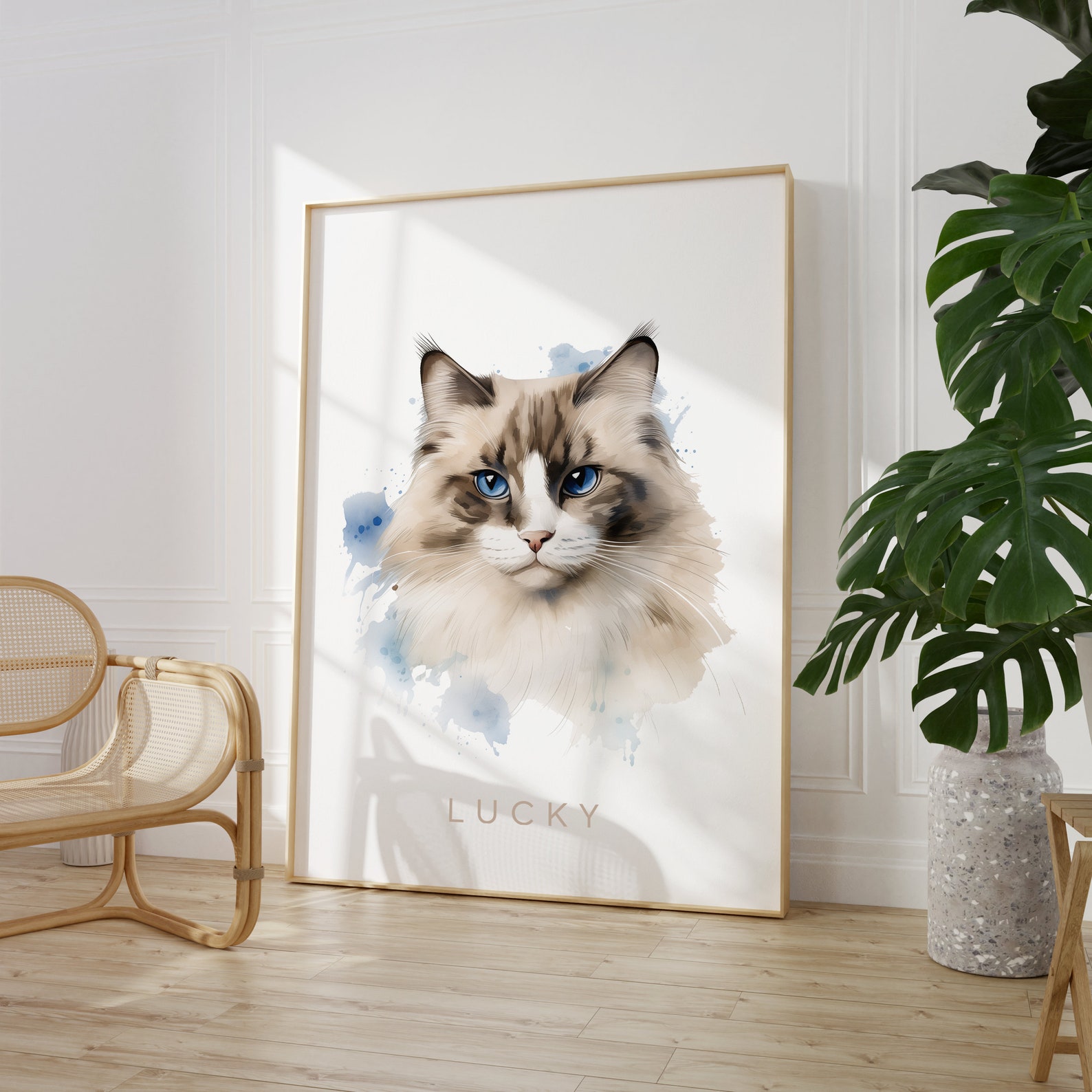 Custom Cat Poster Ragdoll Cat Poster Ragdoll Cat Print Ragdoll Kitten ...