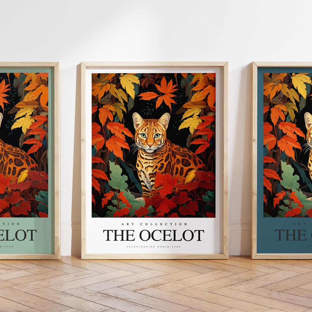 Any Colour - Ocelot Print - Ocelot Poster - Ocelot Art - Wildlife Print ...
