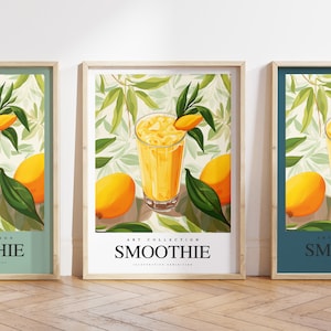 Any Colour - Smoothie Print - Mango Smoothie Drink Poster - Smoothie ...