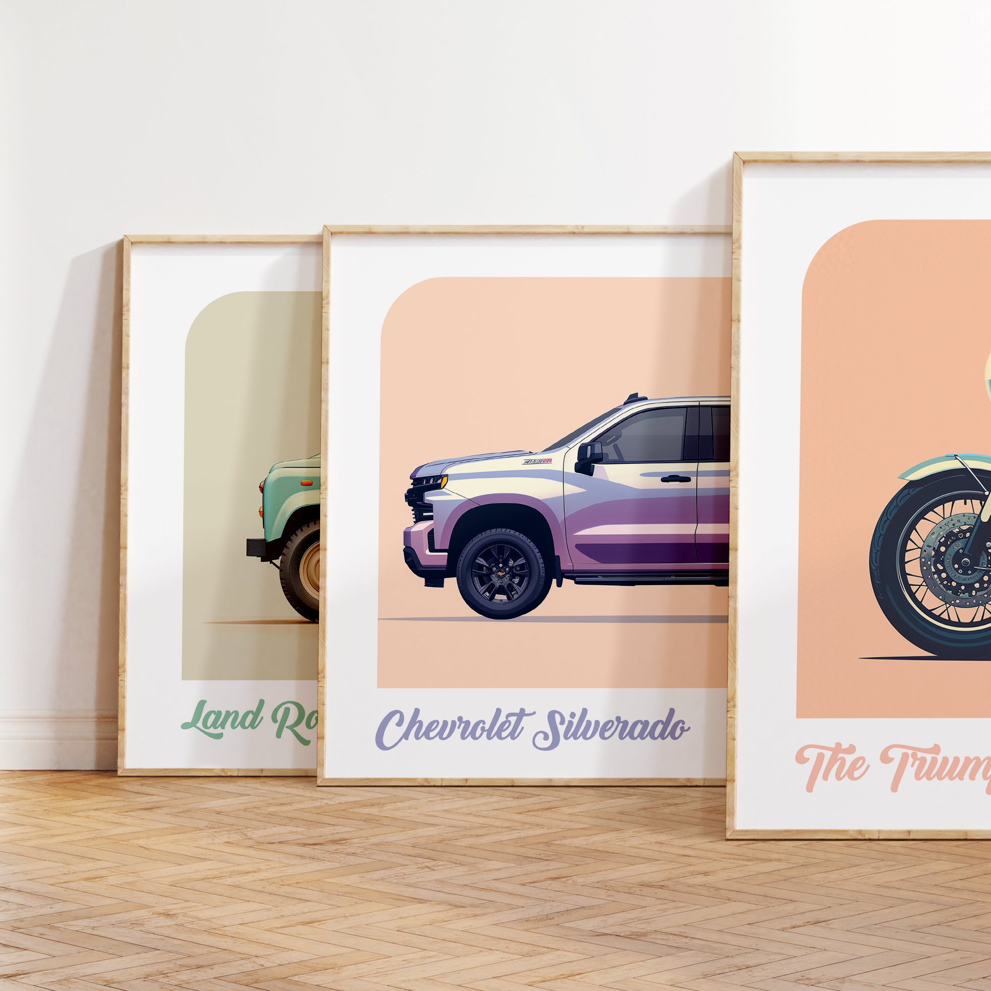 Chevrolet Silverado Truck Landscape Print, Light-duty Truck Poster ...