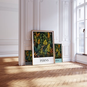 Any Colour - Ferns Print - Fern Leaf Poster - Fern Art - Vintage Print ...
