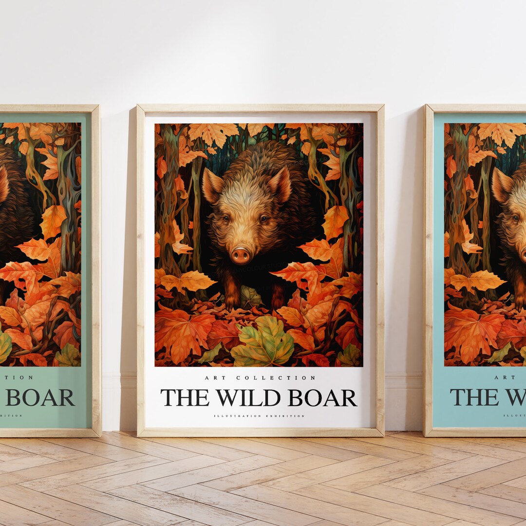 Wild Boar Poster - Wild Boar Print - Wild Boar Art - Animal Art ...