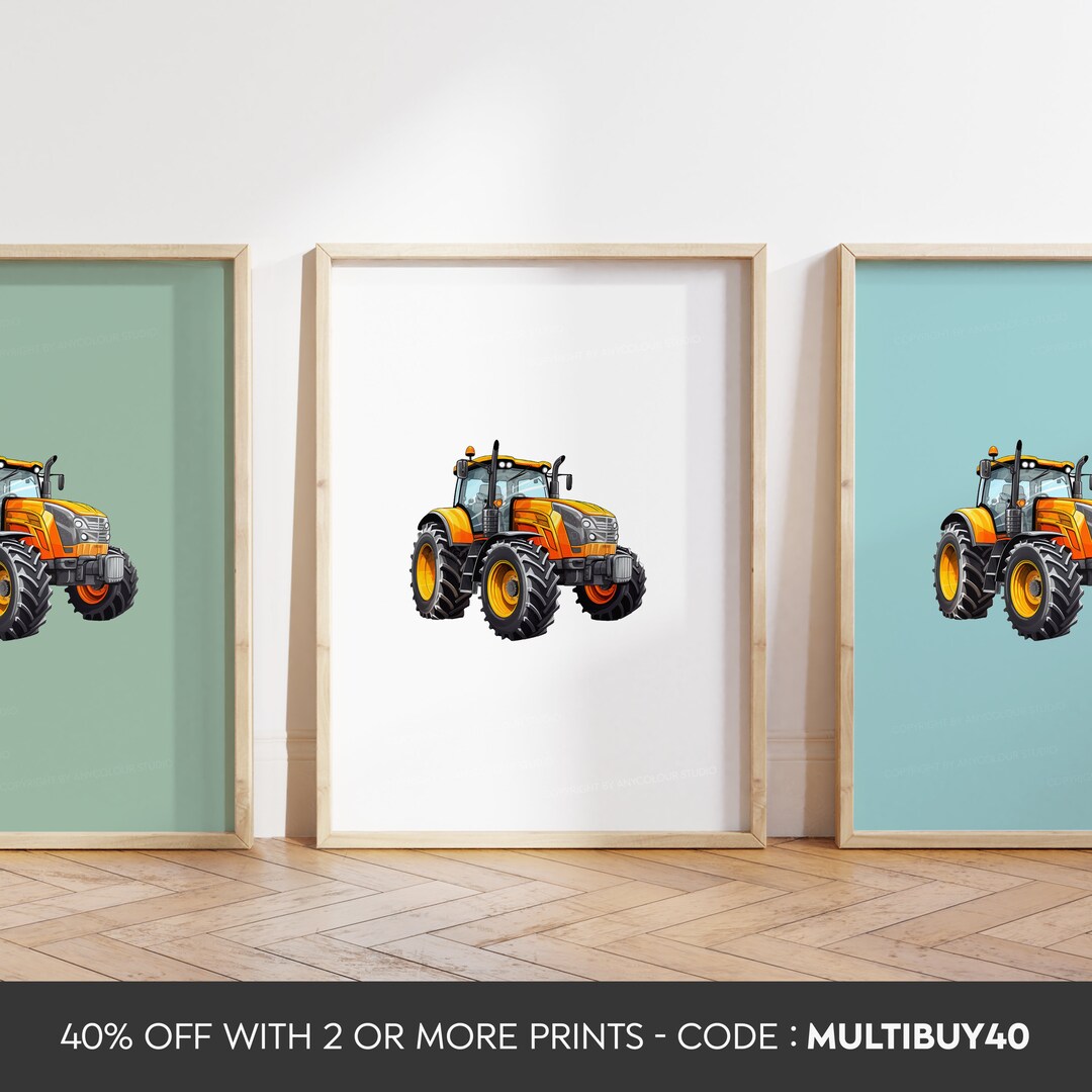 Any Colour - Tractor Poster - Tractor Print - Farming Art - Any Size - Etsy