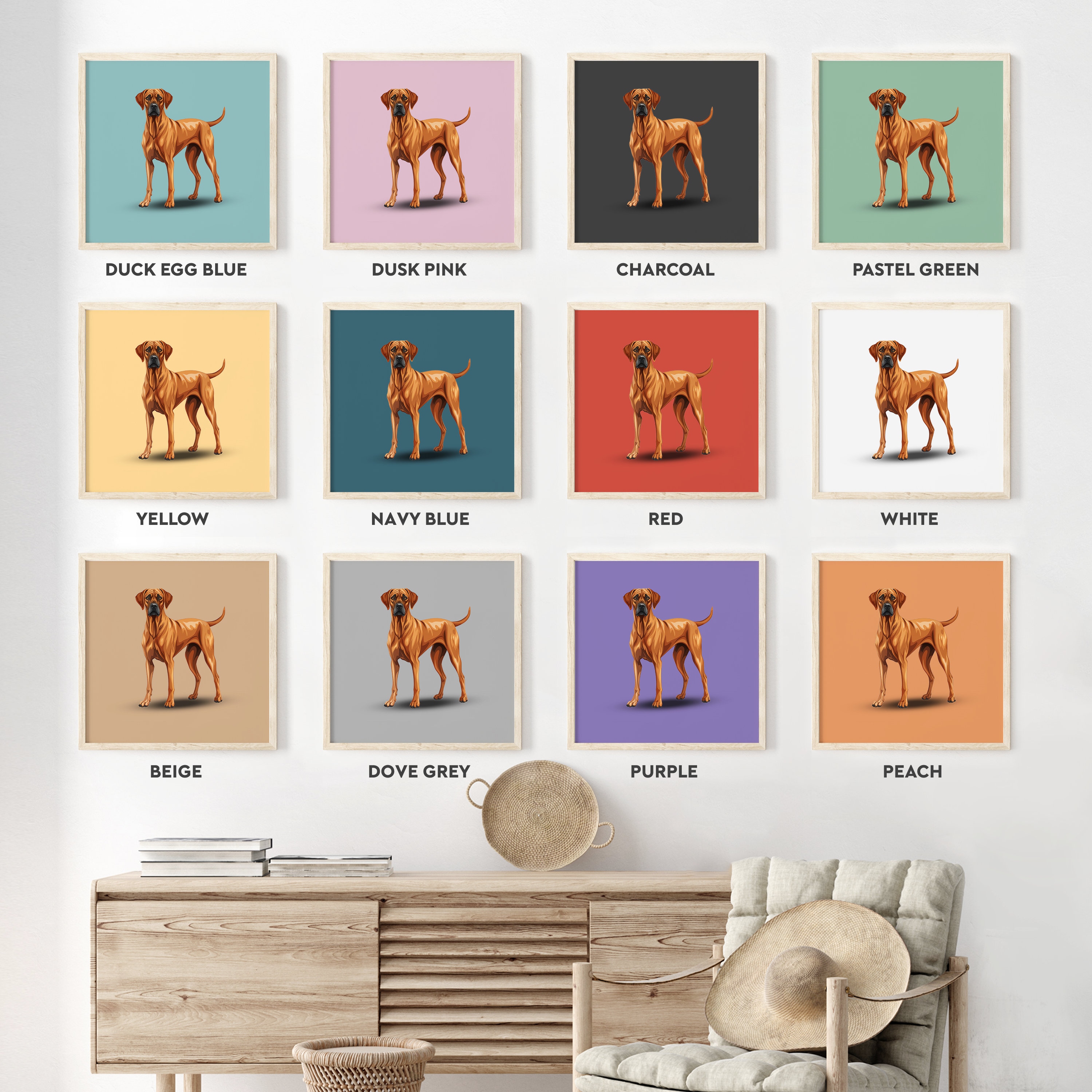Any Colour Rhodesian Ridgeback Dog Poster Rhodesian Ridgeback Dog Print ...