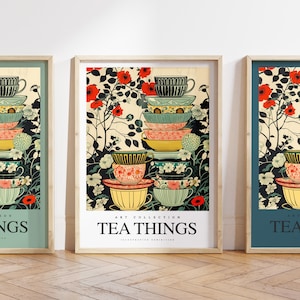 Any Colour - Tea Things - Kitchen Print - Kitchen Poster - Kitchen Art ...